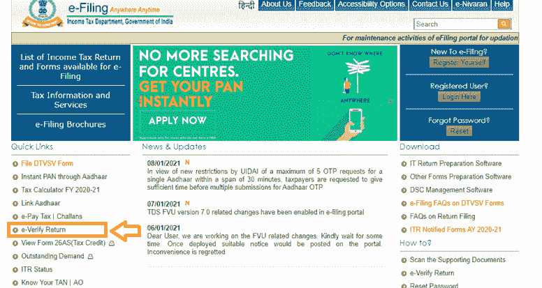 E- verify ITR through 6 ways, Income Tax Return - Babatax